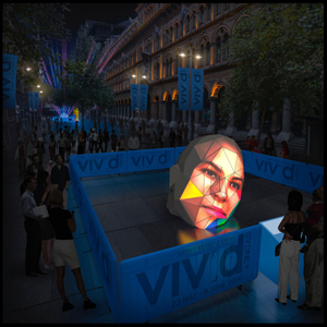 3D human head projects visitors' faces for Vivid Sydney 2014 ...