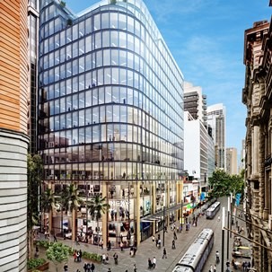 Cascading office block on main street Sydney designed to reflect ...