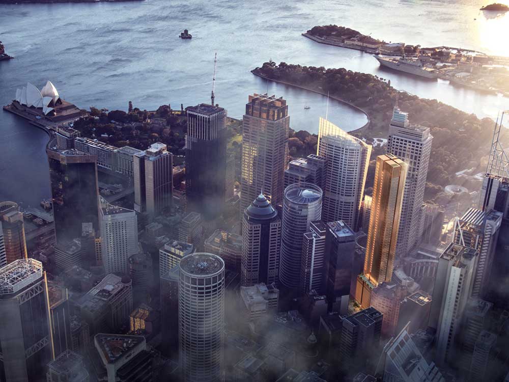 Plans lodged for Woods Bagot-designed 59-storey hotel tower on Bligh ...