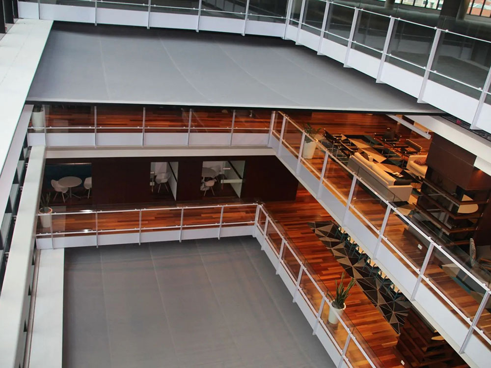 FireMaster NVS horizontal fire curtain barriers meet compliance at ...