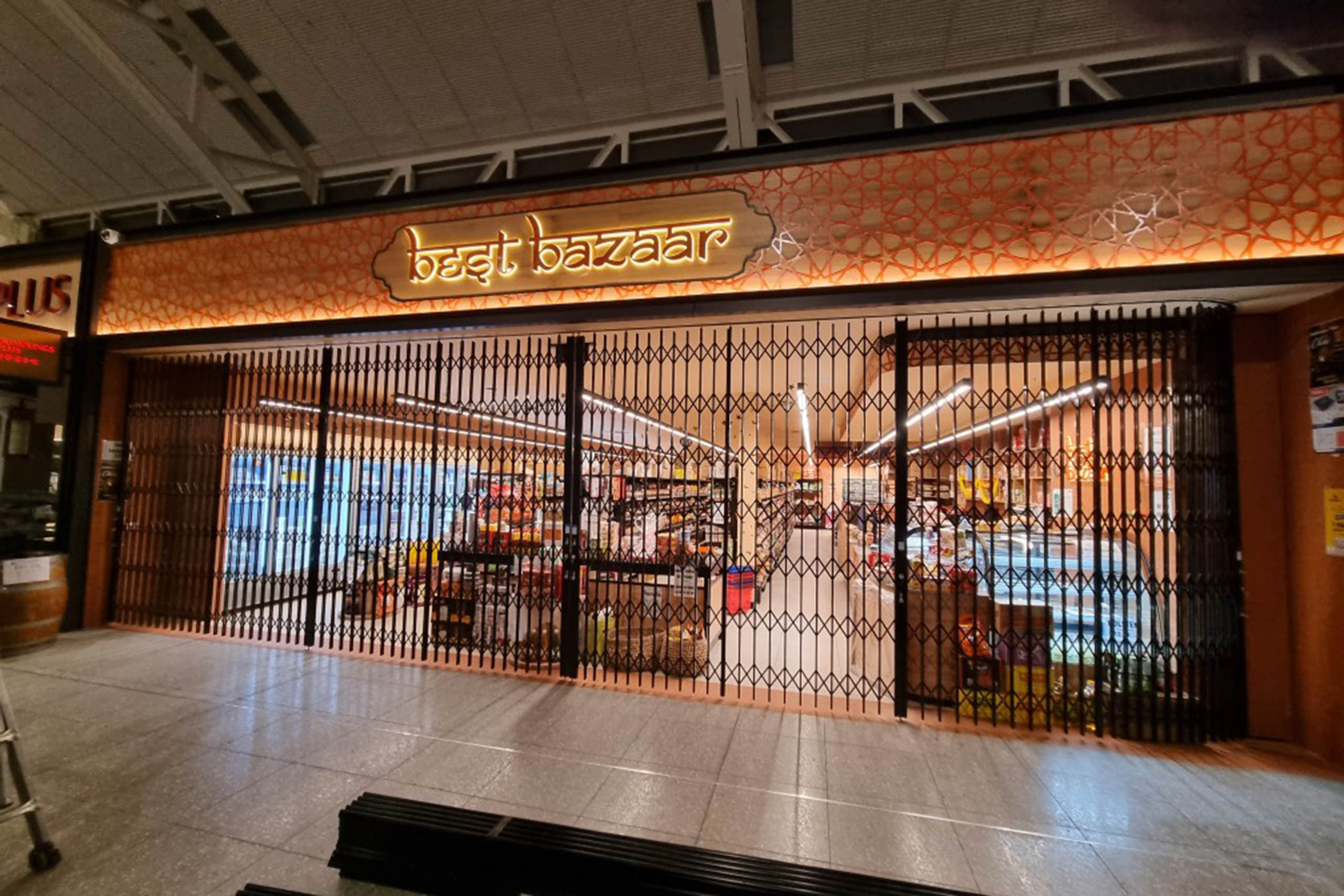 ATDC's curved folding security doors specified for Best Bazaar ...