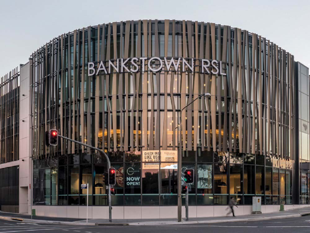 Customised architectural fins create stunning facade on Bankstown RSL ...