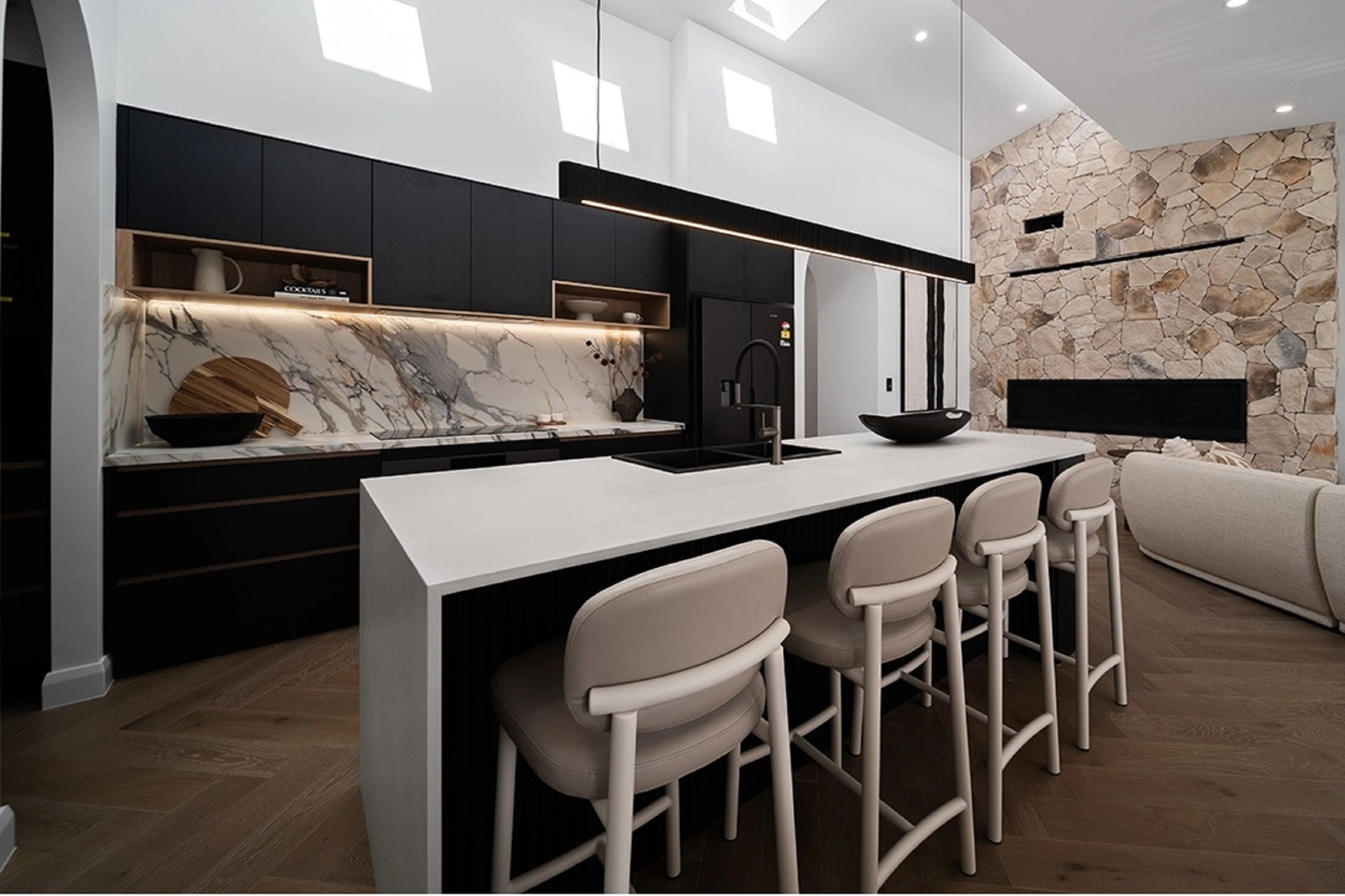 Smartstone Calacatta Lusso splashback serves as centrepiece in luxury kitchen | Architecture ...