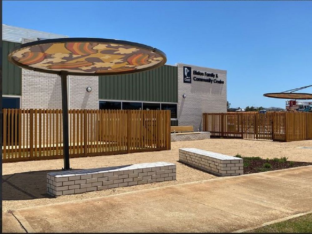 Shade protection enhances outdoor area at Eliston Family Community ...