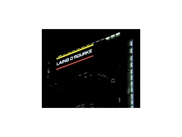 Claude Neon Sky Sign provides Brand Projection Signage for Laing O ...
