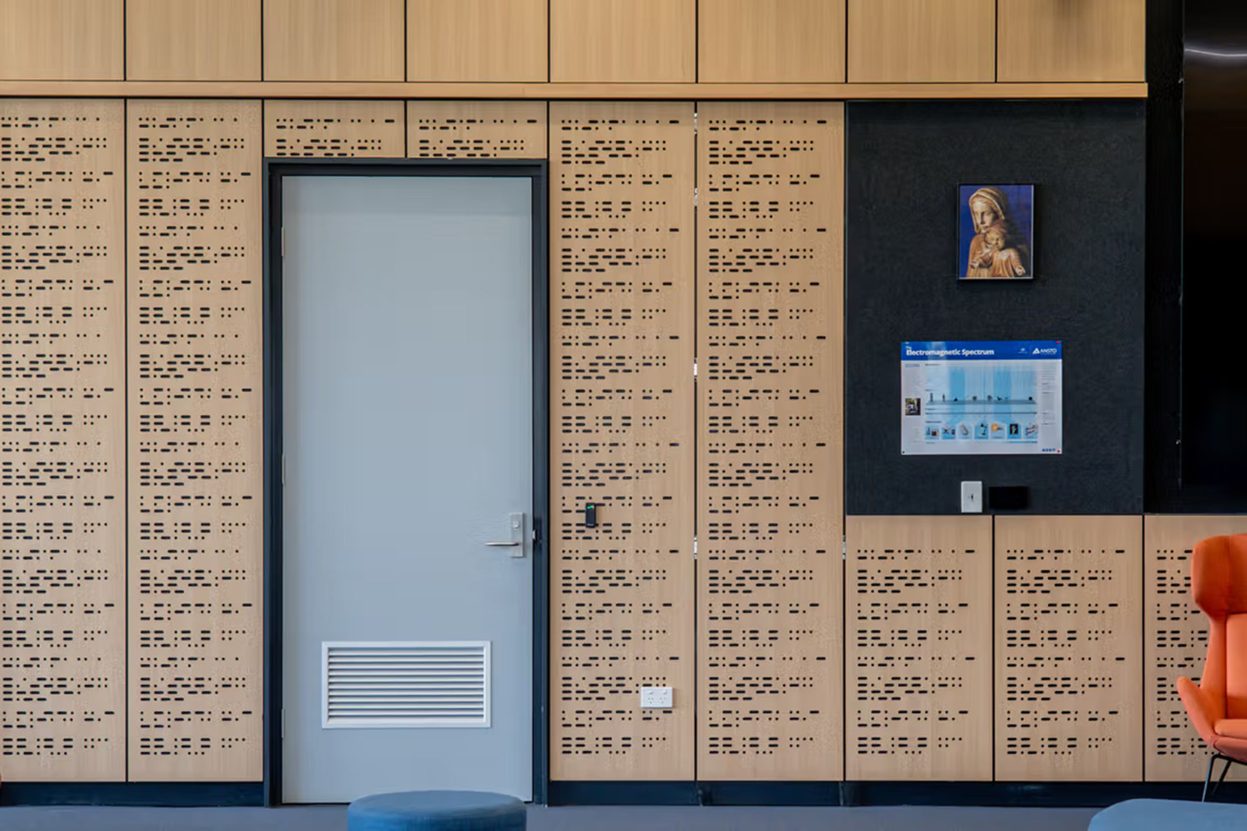 Multiple wall panels from Decor Systems support hands-on learning ...