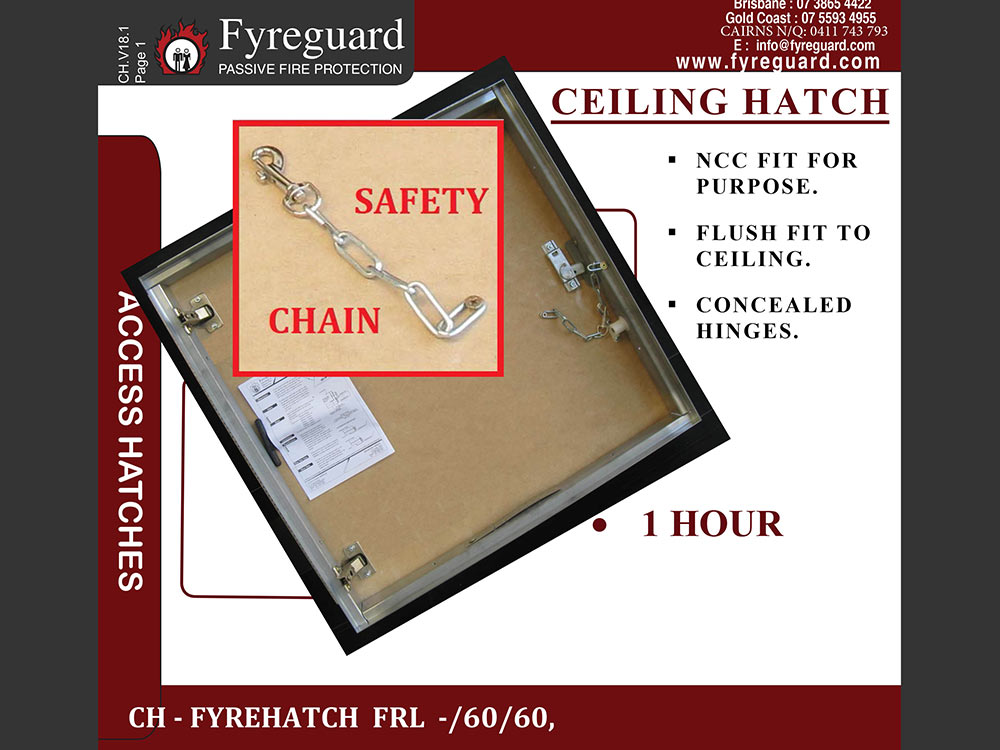 Concealed hinge – Ceiling hatch: 1 hour CH | Architecture & Design