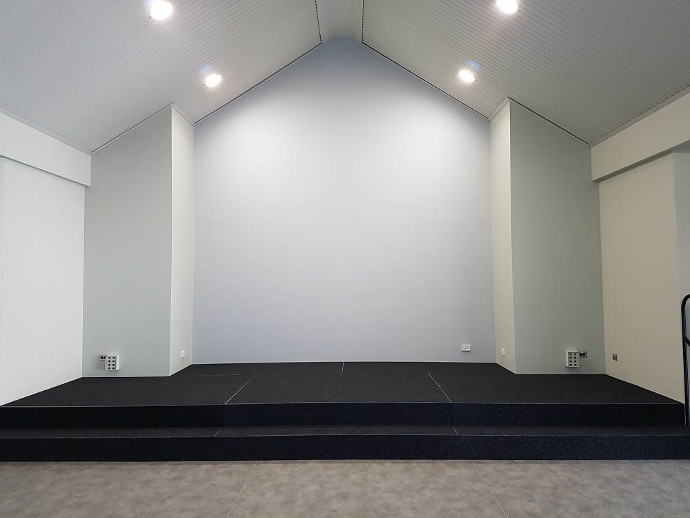 Simple modular design allows Church to install stage in-house ...