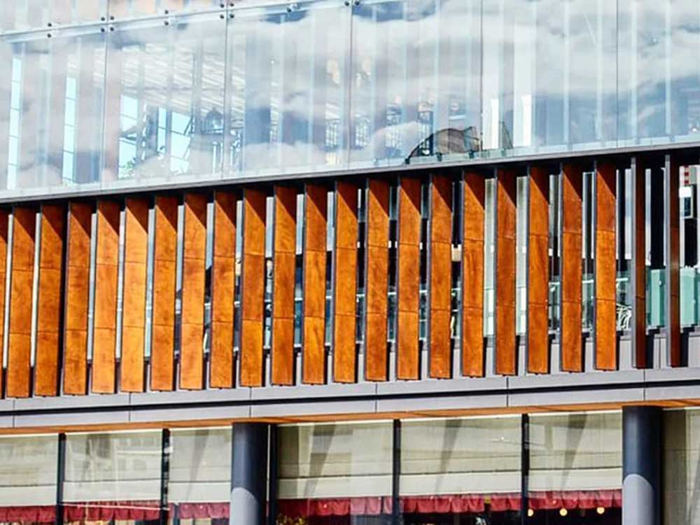Prodema natural wood panels used in Auckland commercial building ...