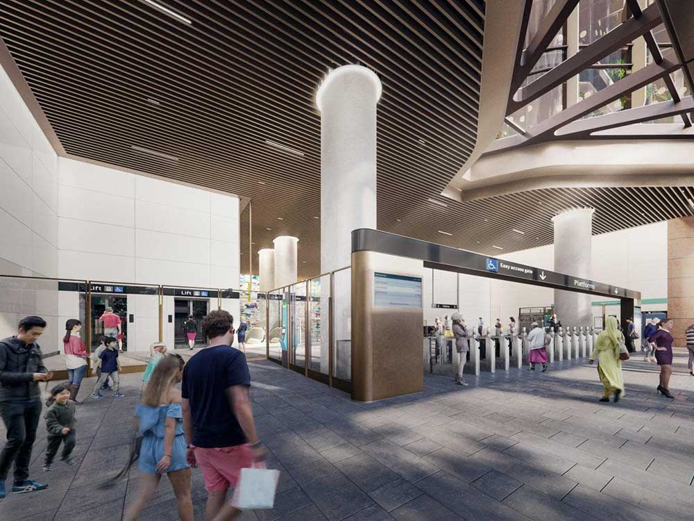 durlum metal ceilings in complex installation at Sydney Metro’s Pitt ...