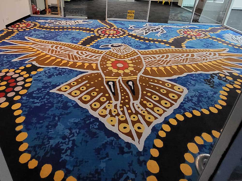 Bespoke carpet brings Wedgetail eagle to life at RAAF Laverton ...