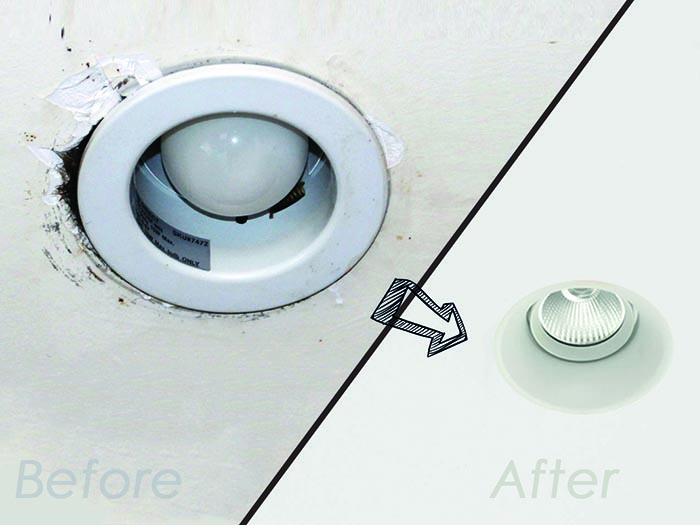 Resizing flush mounting kits for downlights | Architecture & Design