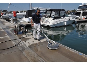 Rotary Kleen device with 4000psi water blaster hired from Kennards Hire ...