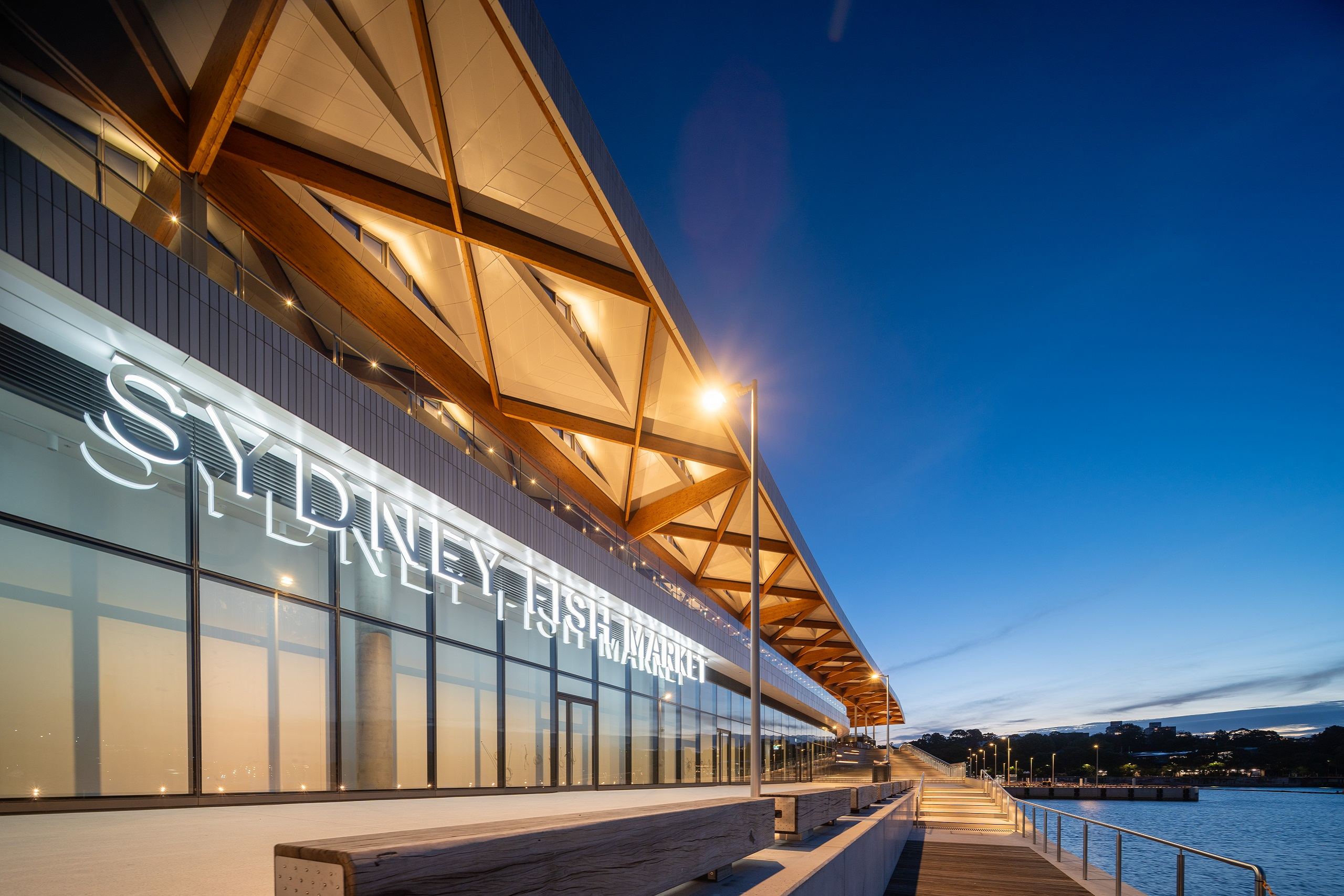 Rubner Timber Engineering delivers striking glulam roof for Sydney Fish ...