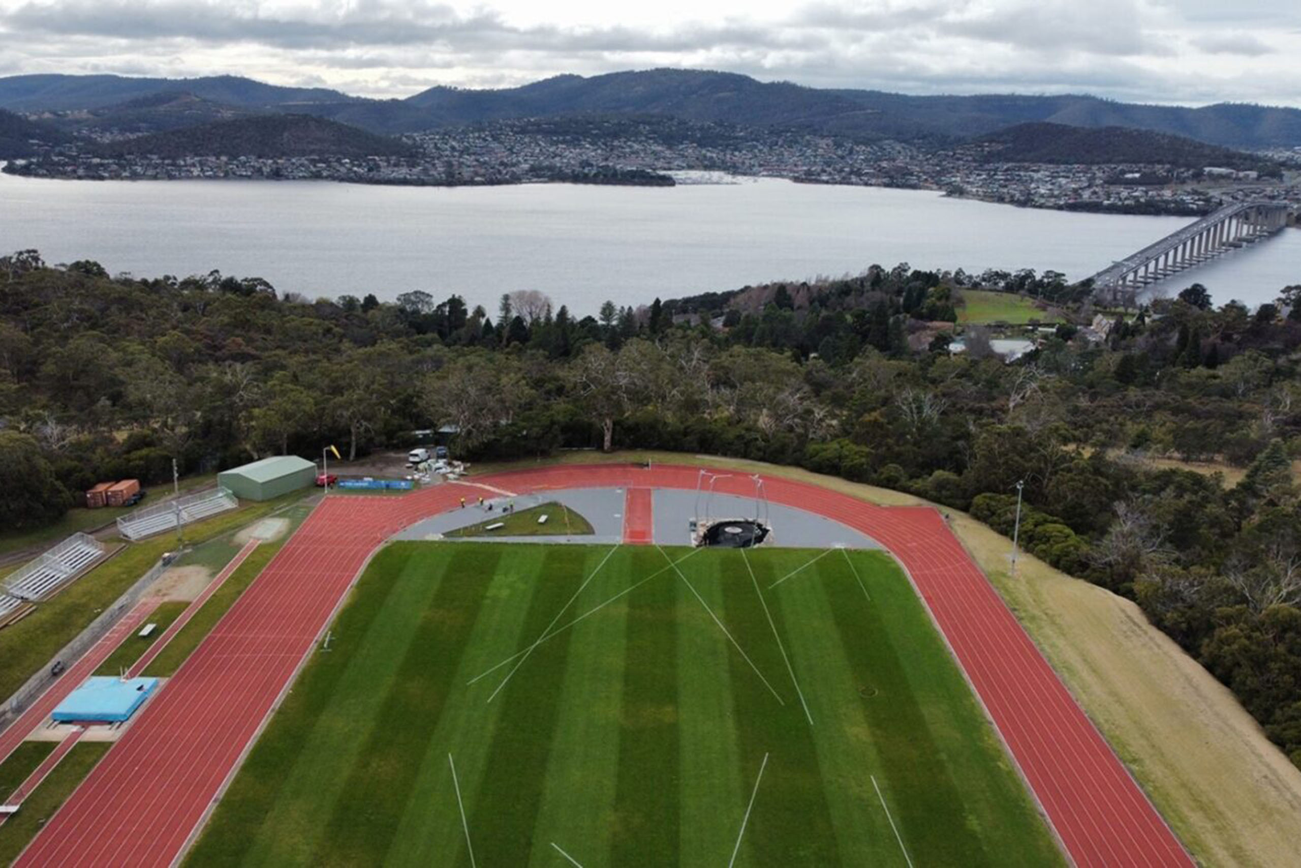 Permeable surfaces installed at Domain Athletics Track, Hobart ...