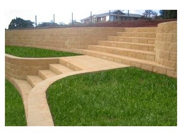 Tasman retaining walls available from Baines Masonry Blocks ...