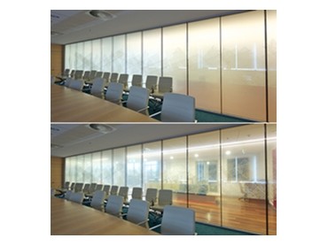 UMU switchable privacy glass from Record Automated Doors installed at ...