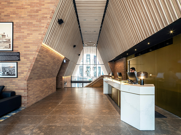 Vibe Hotel unique brick detail made possible with Corium | Architecture ...
