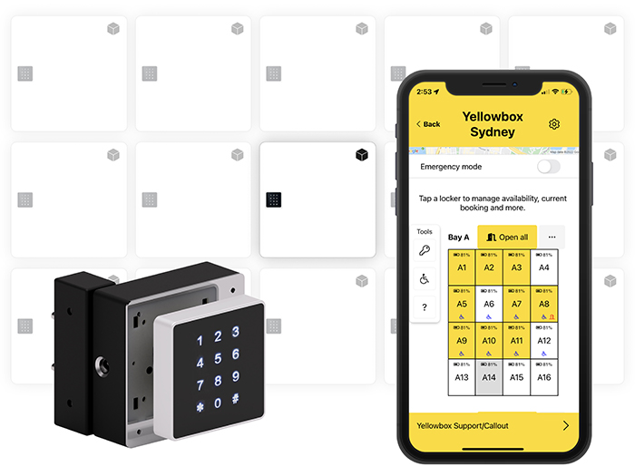 Yellowbox Smart Locker Lock For Workplace Lockers | Architecture & Design