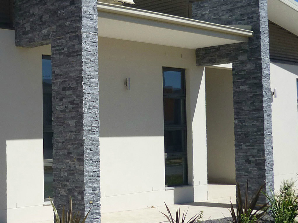 Stacked Stone Pillars Spell Rock Panels GenStone GenStone Stacked