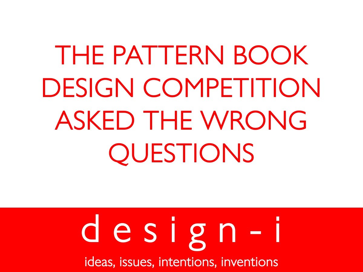 The Pattern Book Design Competition got the wrong answers ...